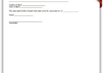 Free Printable Lost Stock Certificate Form (GENERIC)