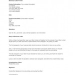 Free Printable Business Letter Template Form (GENERIC)