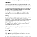 Free Printable Cell Phone Policy Form (GENERIC)