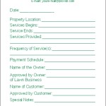 Free Printable Lawn Service Contract Form (GENERIC)