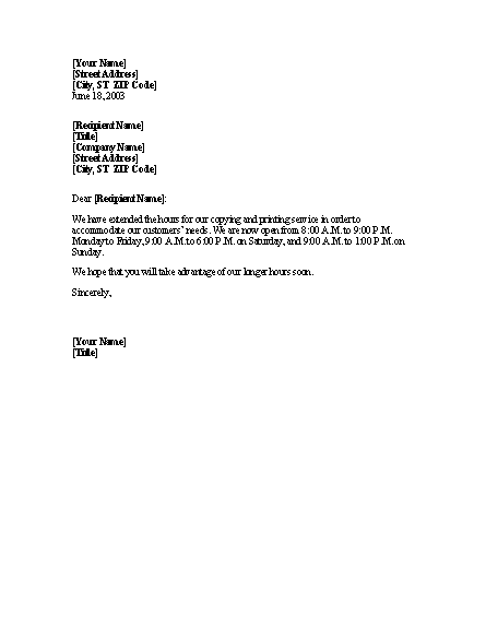 Free Printable Offer Letter Template Form (GENERIC)